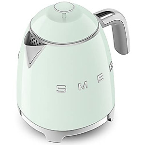 SMEG Mini 50's Retro Style 3 Cup Electric Kettle with Double Wall Anti Slip Base and Water Level Indicator (Pastel Green)