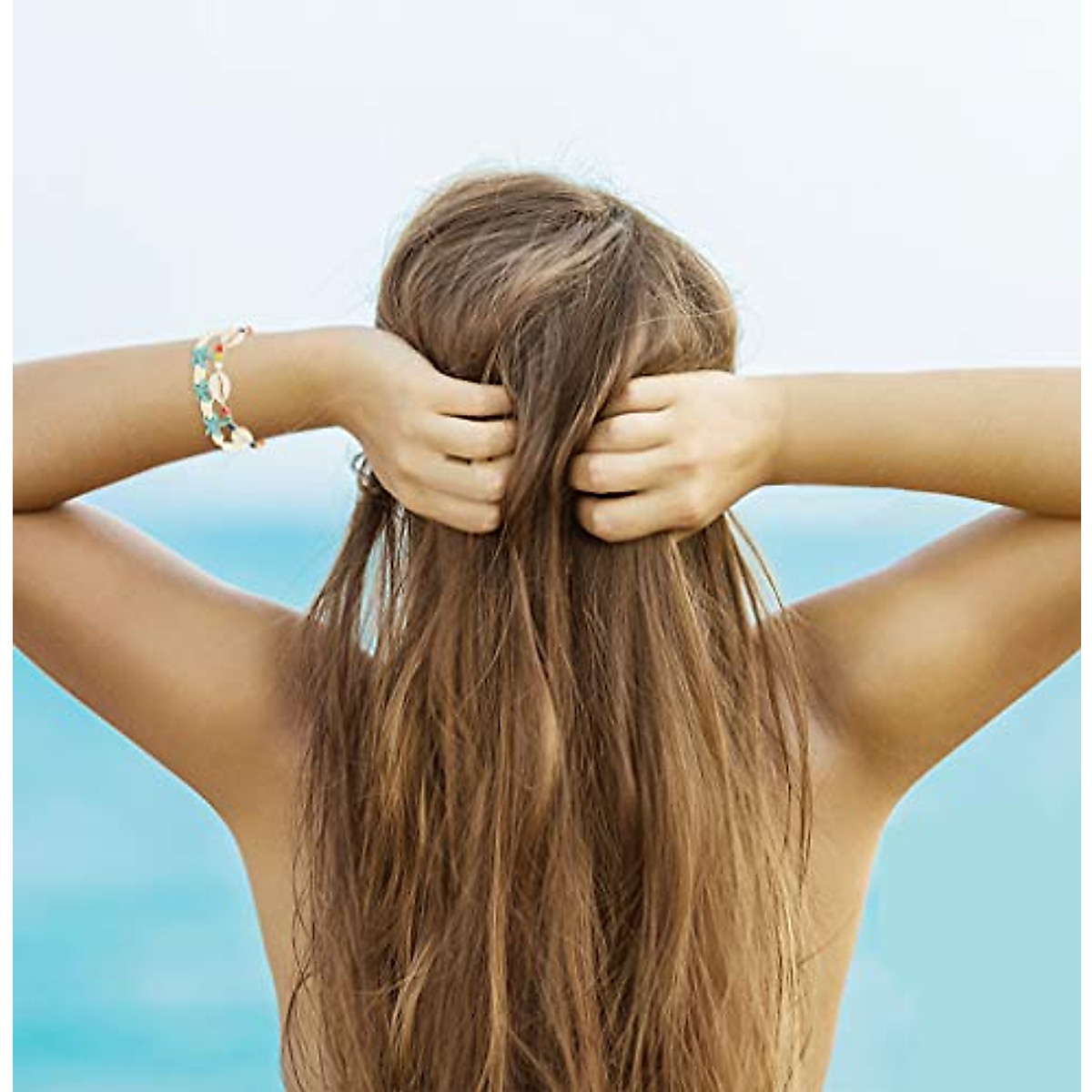 LOYALLOOK 10PCS Shell Turtle Ankle Bracelets Handmade Boho Anklet Jewelry Adjustable Natural Cowrie Shell Beach Bead Anklet for Women