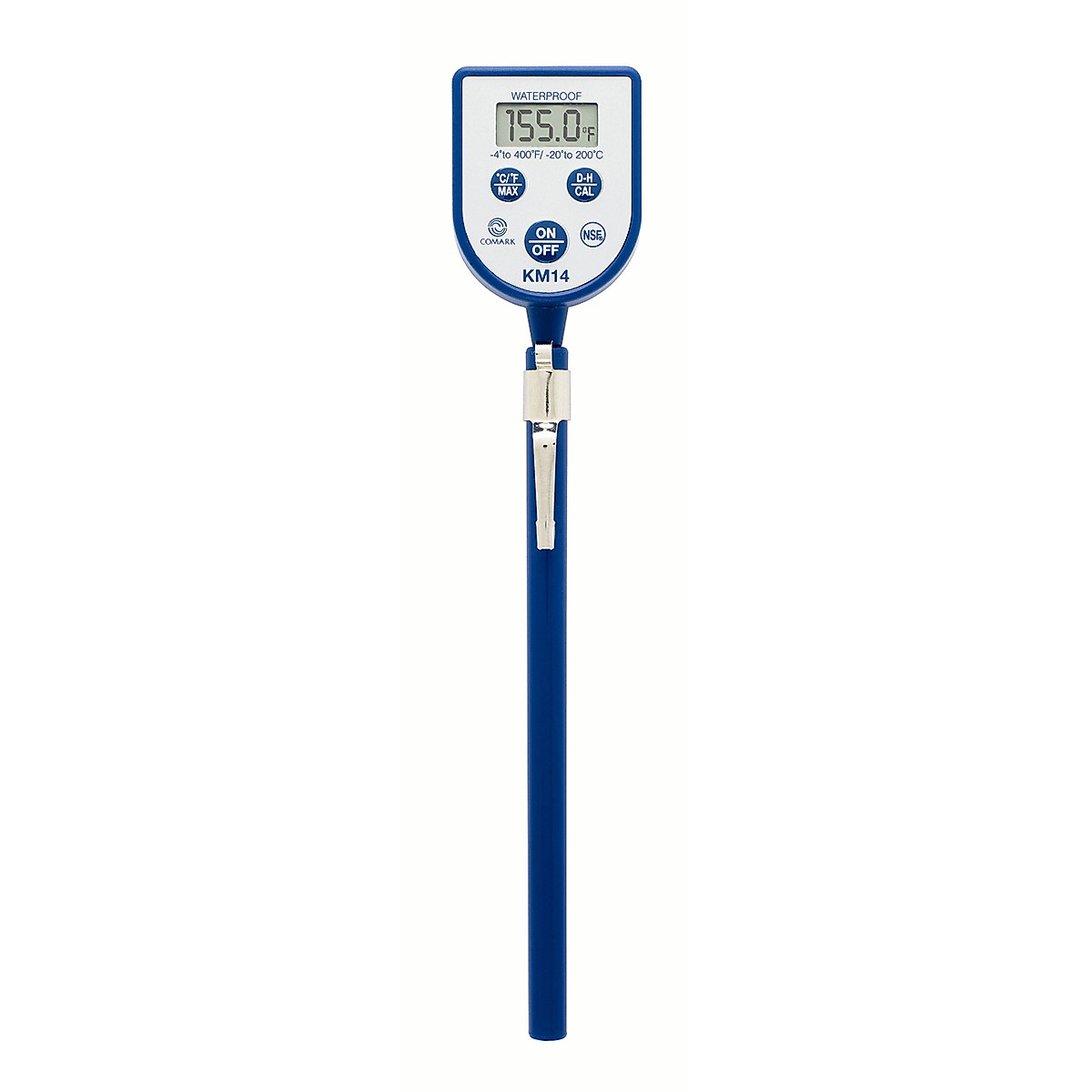 Comark Instruments | KM14 | Pocket Digital Dishwasher Thermometer with Max Hold, Blue