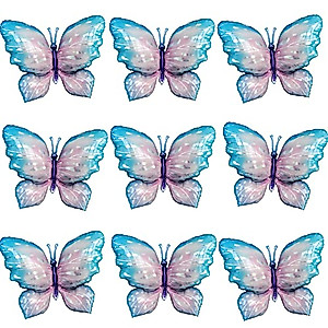 9pcs 40inch Butterfly foil balloons for butterfly theme birthday party decorations