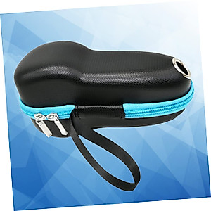 FOMIYES 3pcs Box Razor Storage Box Travel Razor Case Mesh Pouch Blue Sturdy Pu Compact Electric Shaver Organizer Razor Container