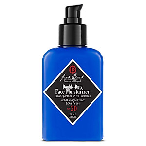 Jack Black Double-Duty Face Moisturizer, 3.3 Fl. Oz – SPF 20 Sun Protection, Long Lasting Hydrating Skincare, Lightweight Moisturizer, Men’s Facial Moisturizer
