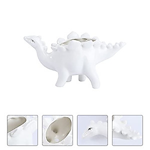 Happyyami Dinosaur Ceramic Flower Pot Ceramic Planter Succulent Planter Decorative Planter Indoor pots for Plants planters for Indoor Plants Succulents Cartoon Plant Pot Cactus Planter Juicy