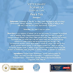 Veterinary Formula Flea and Tick Shampoo for Dogs and Cats, 16 oz