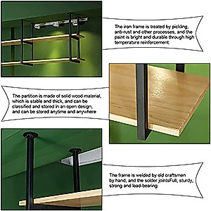 WERTY Retro Industrial LOFT Restaurant Iron Solid Wood Ceiling Shelf, Hanging Floating Shelves, 2 Tier Shelves ShelfBar Hanging Decoration Storage Shelf (Size : 1203060cm), 120*30*60cm