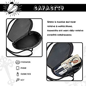 KUANG! Women's Gothic Pu Leather Shoulder Bag Coffin Shaped Handbag Purses Square Box Crossbody Bag for Halloween Party