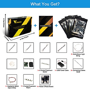 VONADO Led Light Kit Compatible with Lego Christmas Tree 40573(No Model),Decoration Lighting Kit Compatible with Lego Christmas Tree Building Toy Block (Music Version)