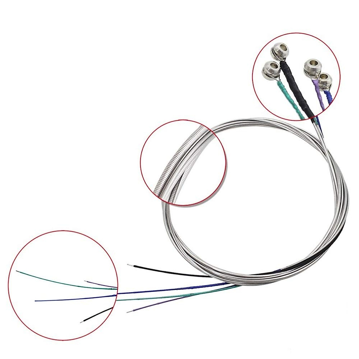 Imelod Cello strings Full Set (A-D-G-C) Universal Steel Core Nickel-Chromium Wound with Nickel-plated Ball End for 4/4 3/4 1/2 1/4 Cellos
