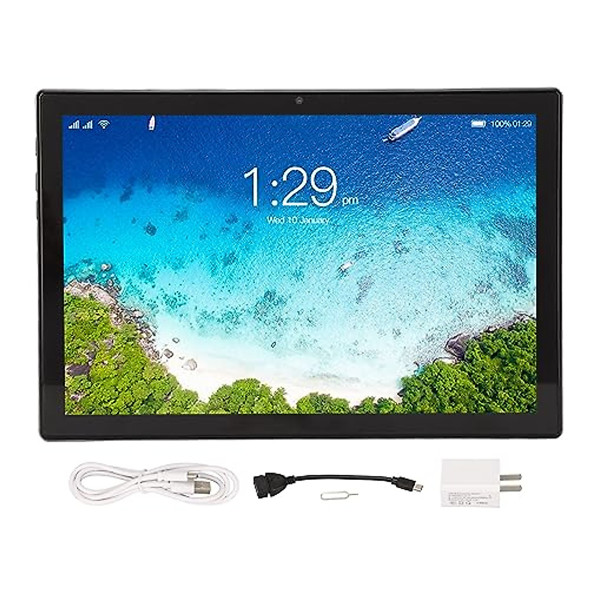HEEPDD Tablet PC, 100‑240V 5G Dual Band WiFi 4G Calls for Android10 Tablet PC for Students (US Plug)