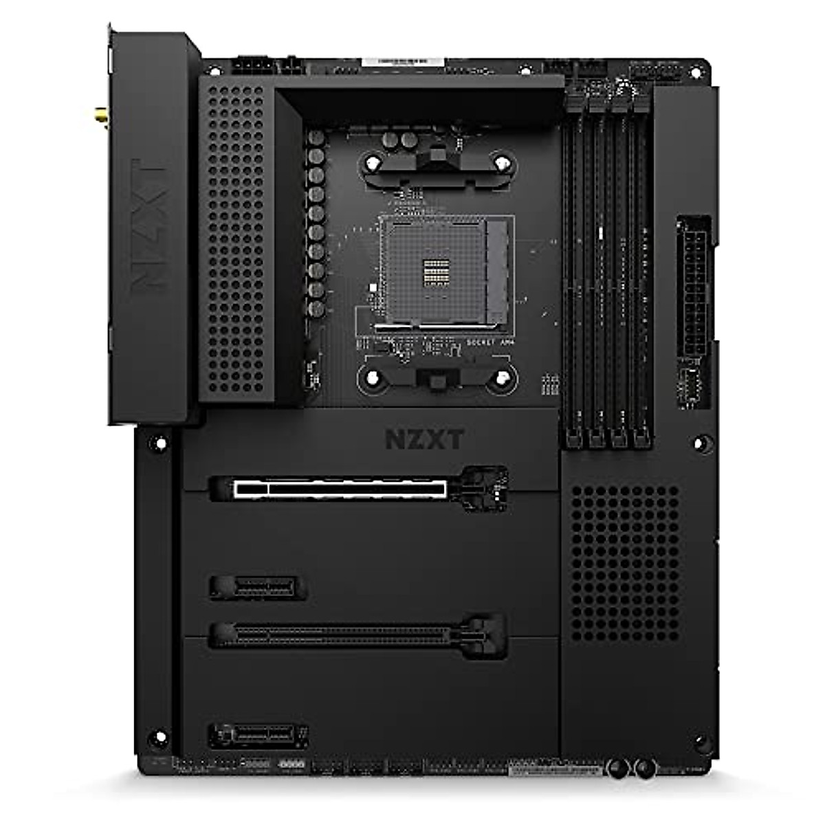 NZXT N7 B550 - N7-B55XT-B1 - AMD B550 chipset (Supports AMD Socket AM4 Ryzen CPUs) - ATX Gaming Motherboard - Integrated Rear I/O Shield - WiFi 6 connectivity - Black (Renewed)