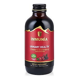Immunia Urinary Health. Cranberry & Elderberry Concentrate to be Consumed for The Prevention of Urinary Infections. Natural. Delicious. 5 ml/Day. 1-Pack. USA