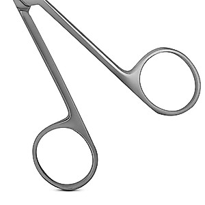 SURGICAL ONLINE Durable Iris Scissors - Curved & Straight Blades, Stainless Steel, 4.5" Size