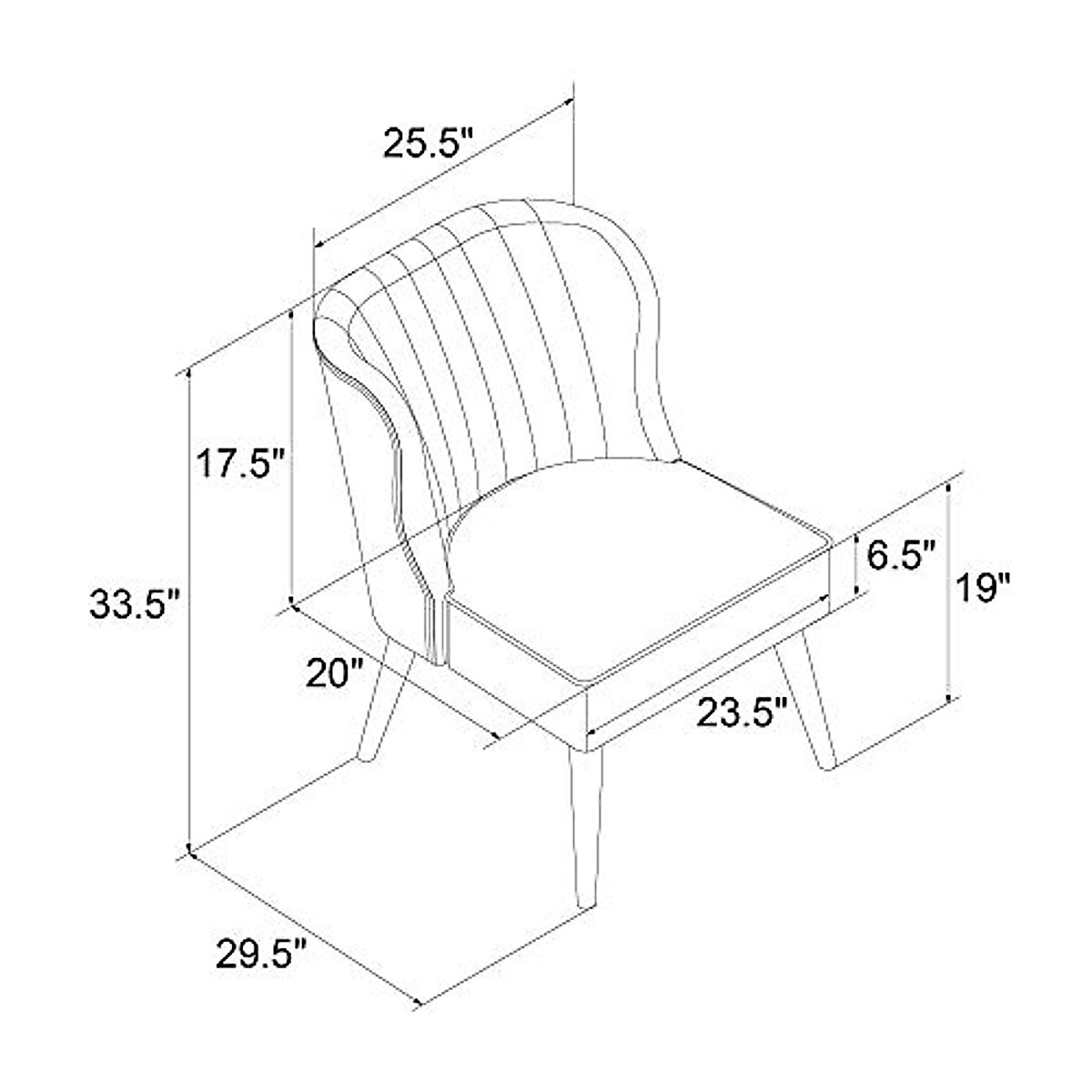 Novogratz Brittany Upholstered Accent Chair - Light Gray