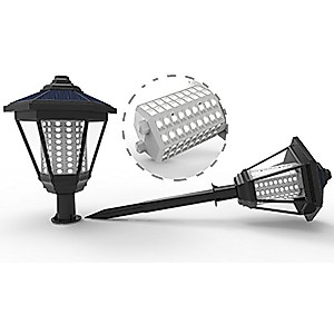 Lampat Solar Lights, Waterproof Flickering Flames Torches Lights Outdoor Landscape Decoration Lighting Dusk to Dawn Auto On/Off Security Torch Light for Garden Patio Deck Yard Driveway, 2 Pack