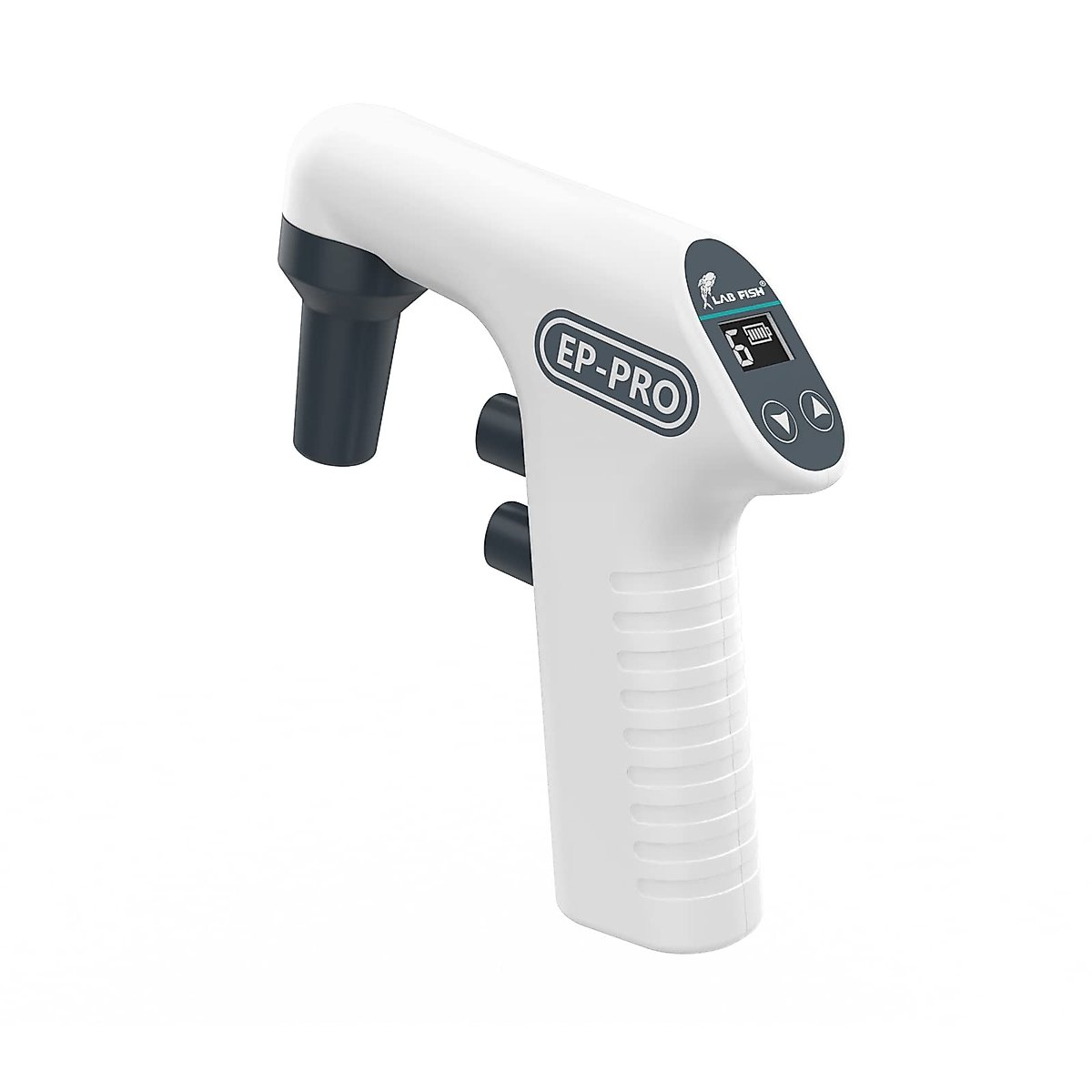 LAB FISH Laboratory Electronic Pipettors Pump Pipette Controller for Lab|0.1~200ml Range|LCD Display|6 Speeds|Dual Modes of Gravity Drainage and Power Drainage|8h Rechargeable Lithium Battery