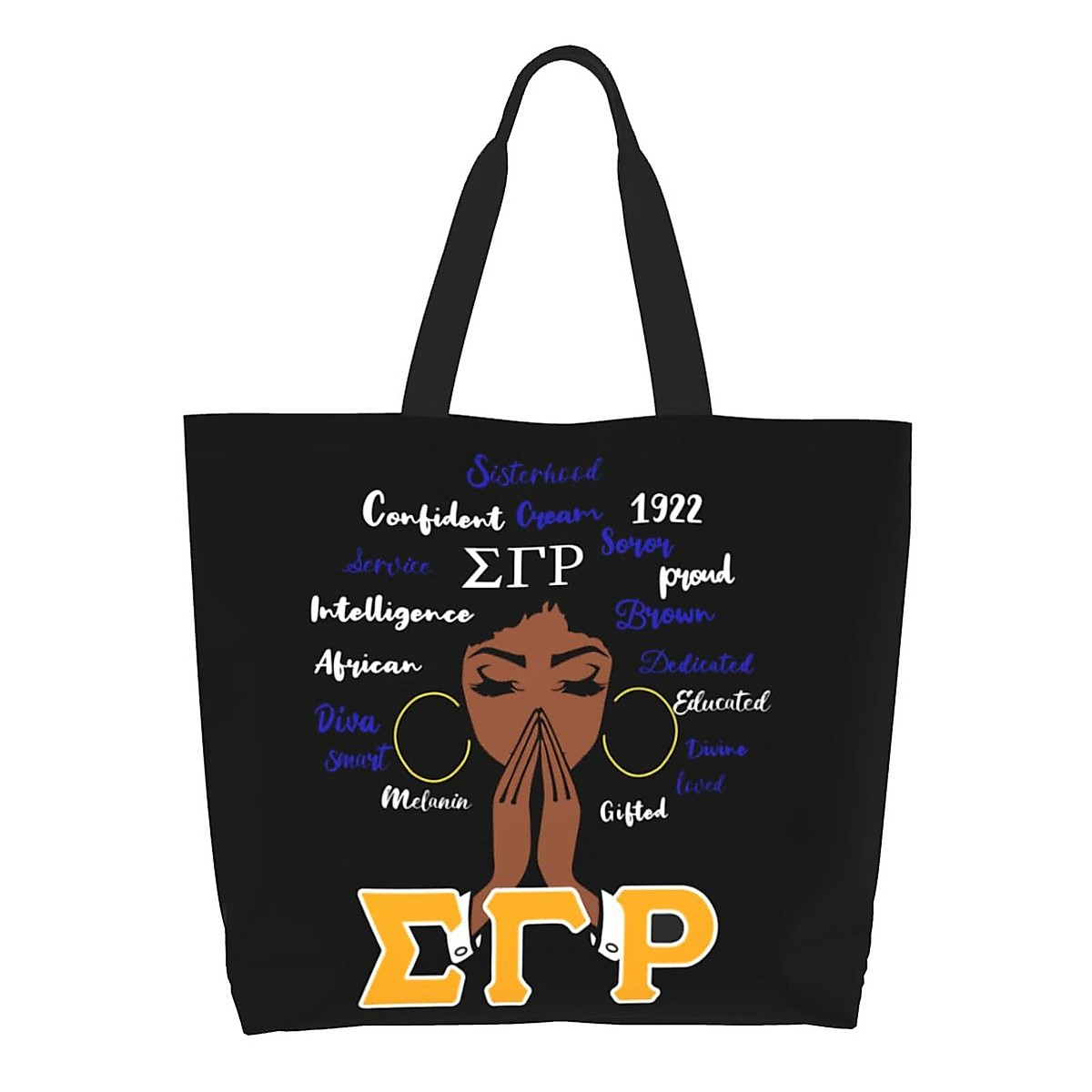 JIW Iaa Sigma Gamma Tote Bag Rho Sorority Gifts for Women 1922 Reusable Fashion Beach Bag Large Shoulder Shopping Bag