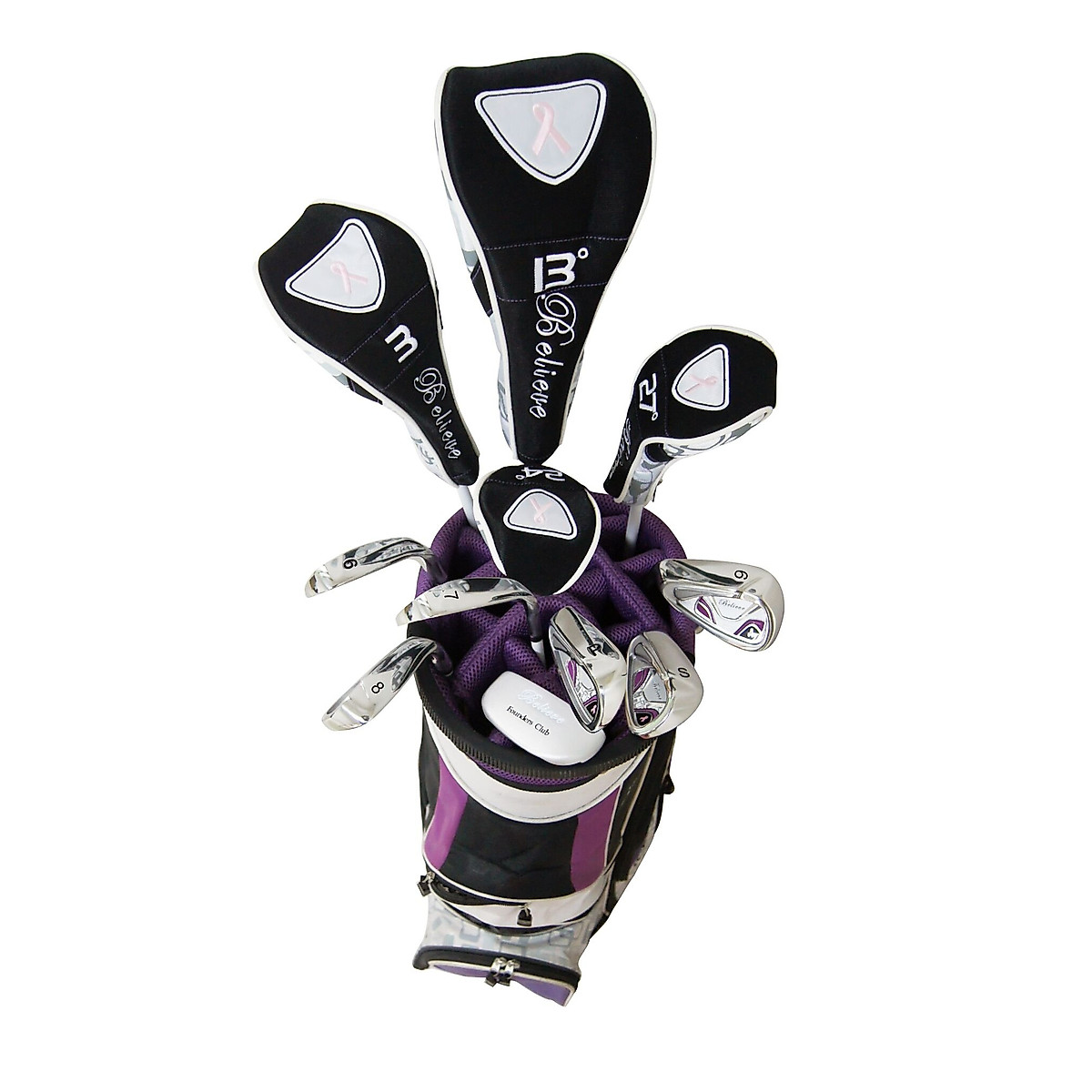Founders Club Left Handed Believe Ladies Complete Golf Club Set Purple Left Handed (Standard)