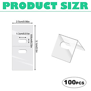 100 Sets (200Pcs) Clear Vertical Blind Repair Tabs, Blinds Replacement Slats Fixers Parts, Fold Design Blind Repair Vane Savers, Pre-Cut Horizontal Blinds Repair Clips (White)