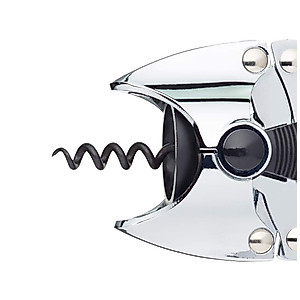 BarCraft Lazy Fish Corkscrew and Bottle Opener, Stainless Steel Wine Opener, 16.5 x 7.5 x 4.5cm, Silver