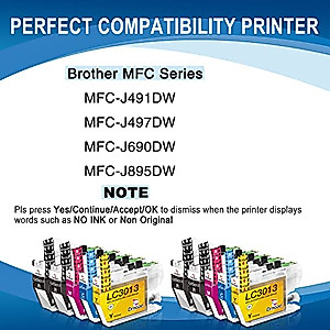 Drnoae LC3013 Ink Cartridges BK/C/M/Y, Compatible with Brother MFC-J895DW MFC-J497DW MFC-J491DW MFC-J690DW Ink Cartridges, 10 Pack