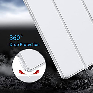 Hoidokly Clear Case for iPad Pro 11 inch (4th/3rd/2nd/1st Generation) 2022/2021/2020/2018 - [Built-in Pencil Holder] Shockproof Cover Transparent Back Shell - Gray