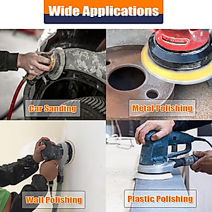 Sanding Discs Variety Grit Sandpaper: Hook Loop Disc 5-Inch 8-Holes 60 80 120 180 240 320 400 600 Grits(Each of 10) 80PCS