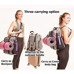 NATI LINE Yoga Mat Backpack. New zipper, more stronger and durable! Yoga mat carrier. Yoga backpack with Adjustable elastic straps to hold Yoga Mats. Multi Purpose bag For Office, Yoga, Travel and Gym