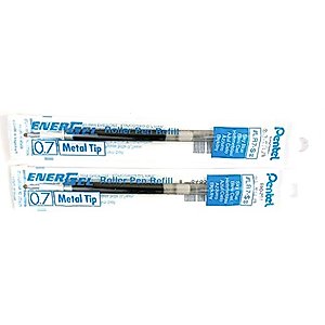 2 Pk Pentel LR7-S EnerGel Refills, 0.7 mm Medium, Sky Blue