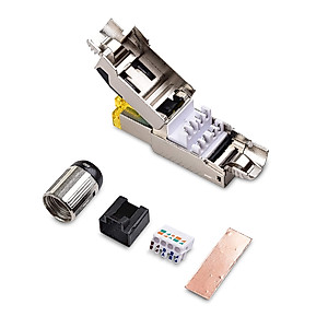 Cable Matters 6-Pack Tool Free Shielded RJ45 Cat 8, Cat8 Field Termination Plug, Cat8 Connector, Cat8 Plug