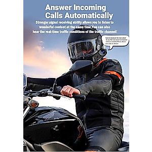 EuroFone S6 Motorcycle Helmet Bluetooth Intercom Headset, Intercomunicador para Casco De Moto, 2 Riders 1200m 6 Riders 6km, 2 People Real-time Talk, CVC Noise Reduction, IP65 Waterproof（1Pack）