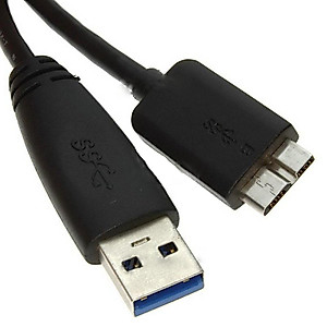 BUC3A-MB45 Black 1.5ft Micro USB 3.0 Cable A to Micro B for Seagate Goflex/Back Up Plus/Expansion Series Portable External Hard Drives