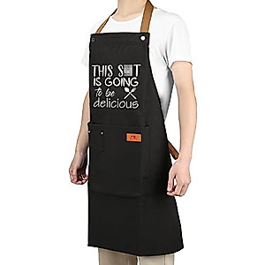 Gifts for Men Women, Gifts for Dad, Birthday Gifts for Mom, Funny Gifts for Mother's Day, Christmas, Chef Apron Gifts, BBQ Gifts for Husband Boyfriend, Grilling Aprons, Ideal Gifts from Wife Daughter