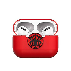 NARYM Silicone Case with Avengers Character Compatible with Airpods Pro 3rd Gen 2019 Release Spider Man Red Spider Man Red for Airpods Pro 3rd Gen