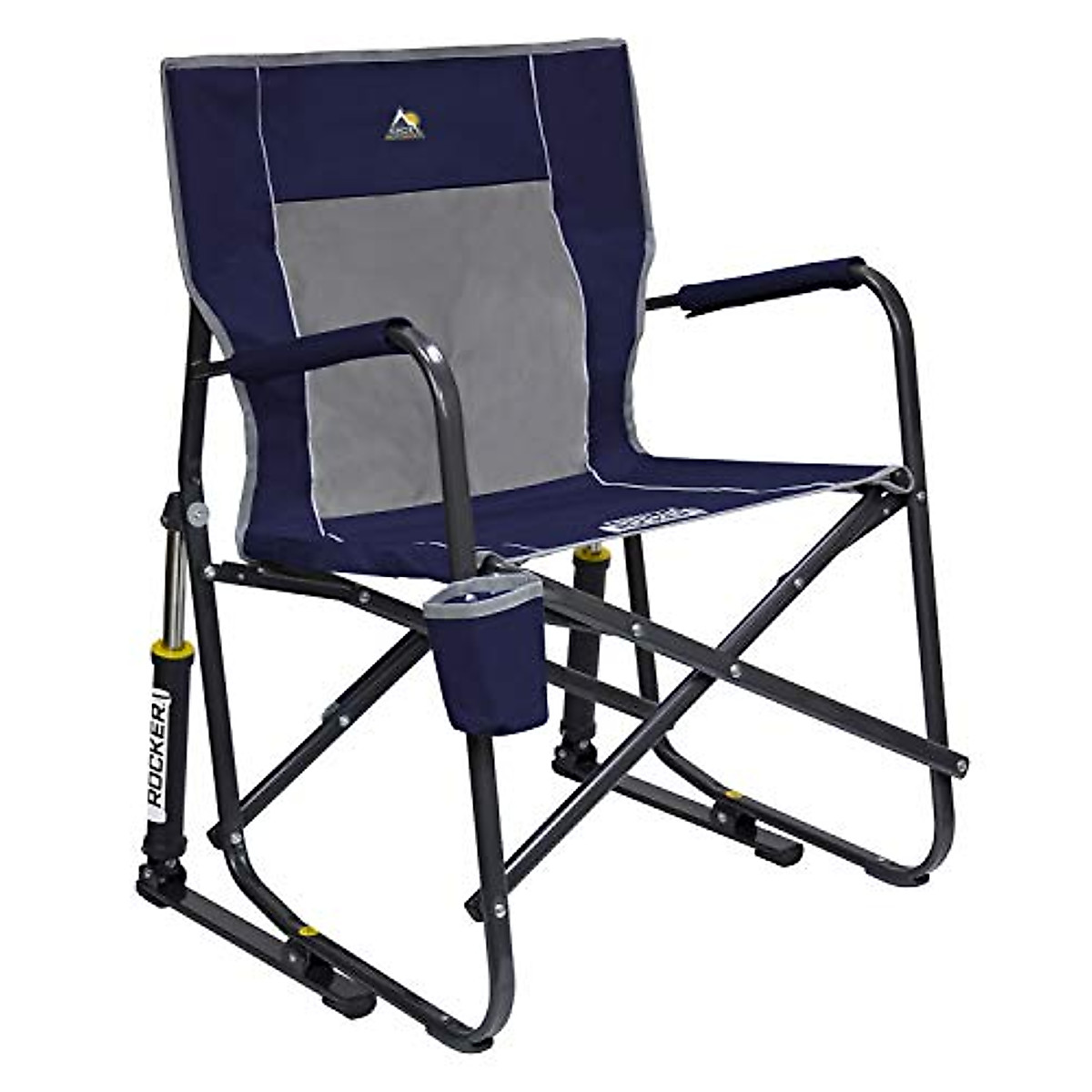 GCI Outdoor Freestyle Rocker Portable Rocking Chair & Outdoor Camping Chair, Indigo Blue