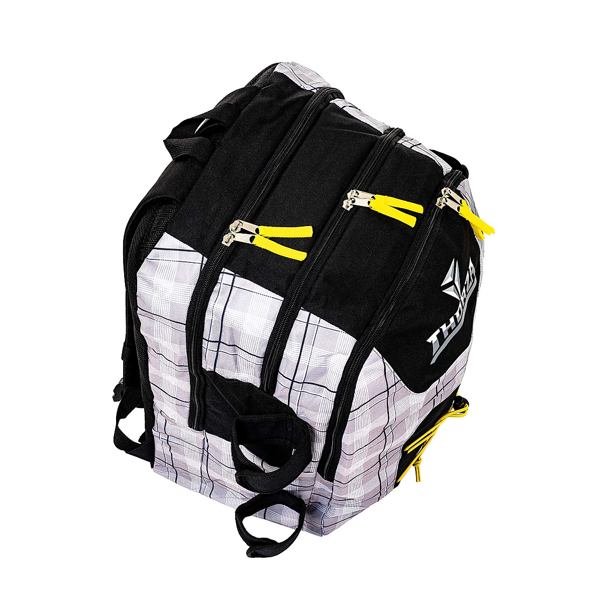 Thorza Lacrosse Backpack with Stick Holder and Multi Pocket Equipment Storage for Gloves, Cleats, Pads, and Goalie Gear - Large Capacity, Game, Travel and Practice Use