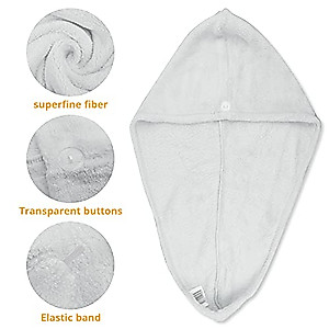 YEEPSYS Hair Towel for Curly Hair Turbans for Wet Hair Drying Towels Fast Dry Hair Towel Wrap for Women