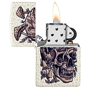 Zippo Skullshroom Design Mercury Glass Pocket Lighter
