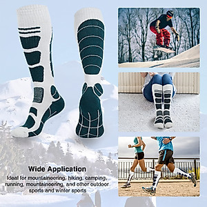 Ski Socks Merino Wool Thermal Knee High Winter Snowboard Sport Socks Men Women, Hunting