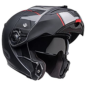 BELL SRT Modular Helmet (Hartluck Jamo Matte/Gloss Black/Red - X-Large)