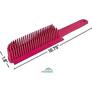 FURemover Pet Hair Removal Broom and Lint Brush Combo with Squeegee and Telescoping Handle That Extends from 3-5', Lint Brush Colors May Vary