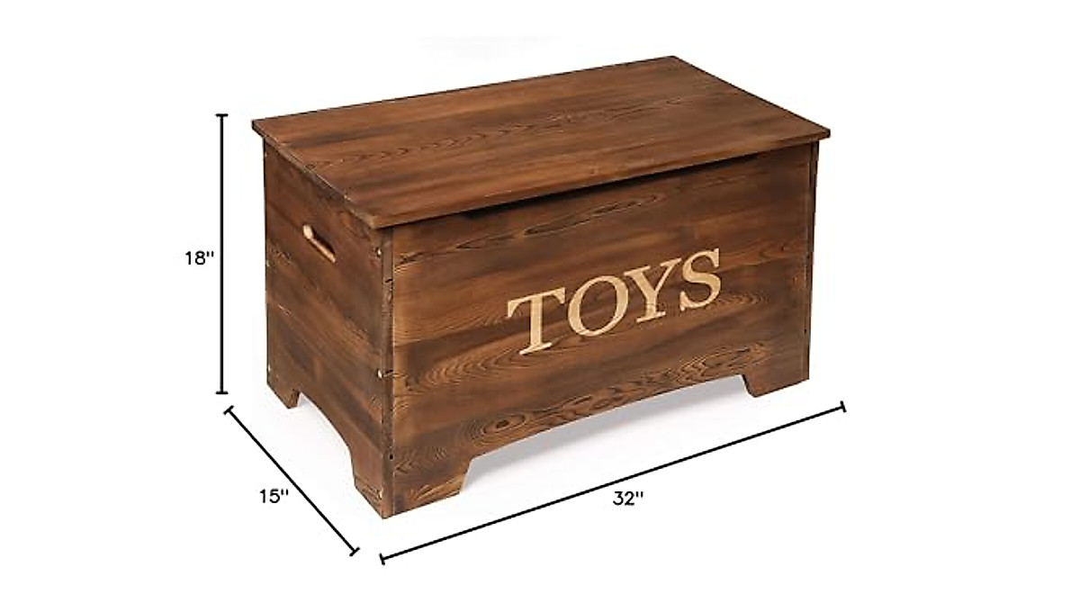 Badger Basket Rustic Toy Box - Caramel Brown