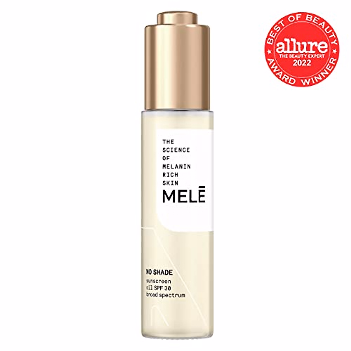 MELE Sunscreen Oil For UV Protection No Shade SPF 30 Blends In Without a Trace 1 oz, White
