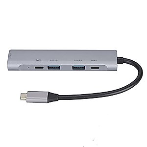USB C Hub HDMI Adapter, 5 in 1 Type C Docking Station Transmitter for Data Transmission, 60W PD Charging, USB 3.0 Rate 5Gbps, USB 2.0 Rate 480Mbps