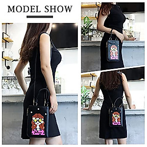 LUI SUI Women's Novelty Unique Girls Face Shoulder Purse Bags Personalized Cute Tote Top Handle Satchel Crossbody Bags