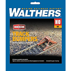 Walthers Cornerstone HO Scale Model Track Bumpers Kit, 8