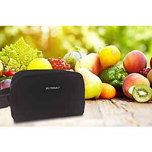 Slynnar Freezable Snack Box Lunch Bag, Black