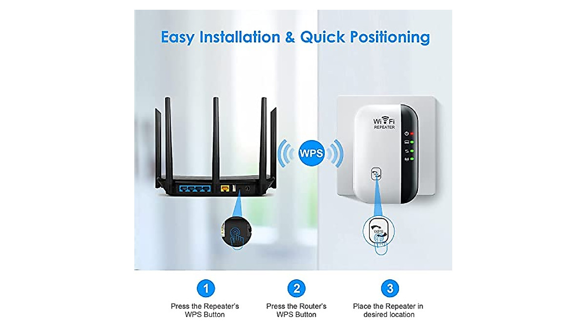 VAIYI WiFi Extender 2023 – Boost Signal up to 3000 sq ft & 35 Devices