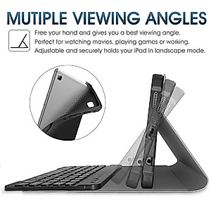 REAL-EAGLE Galaxy Tab A7 Lite 8.7 2021 Backlit Keyboard Case (SM-T220/T225), 7 Color Backlights Detachable Wireless Keyboard Protective Case Cover for Samsung Galaxy Tab A7 Lite 8.7 Inch, Black