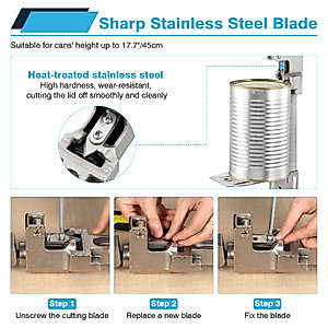 IRONWALLS Commercial Can Opener Heavy Duty, 24.6” Manual Can Opener for Large Cans Up to 17.7”, Tabletop Industrial Can Opener with Stainless Steel Blade for Restaurants, Bars, Canteens