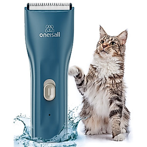 oneisall Pet Clipper for Cat Matted Hair, Pet Shaver for Cats Quiet Pet Hair Clippers Cordless Cat Clippers for Matted Hair Cat Clippers for Long Hair(Standard Blade)…